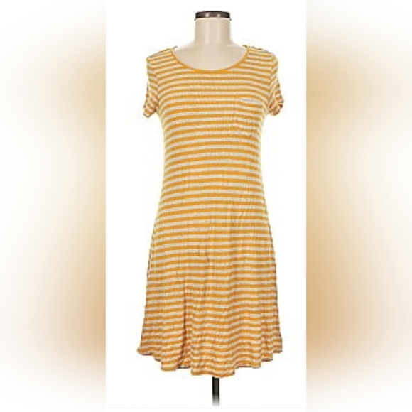 Mossimo Supply Co. | Dresses | Mossimo Supply Co Yellow And Silver Puff ...